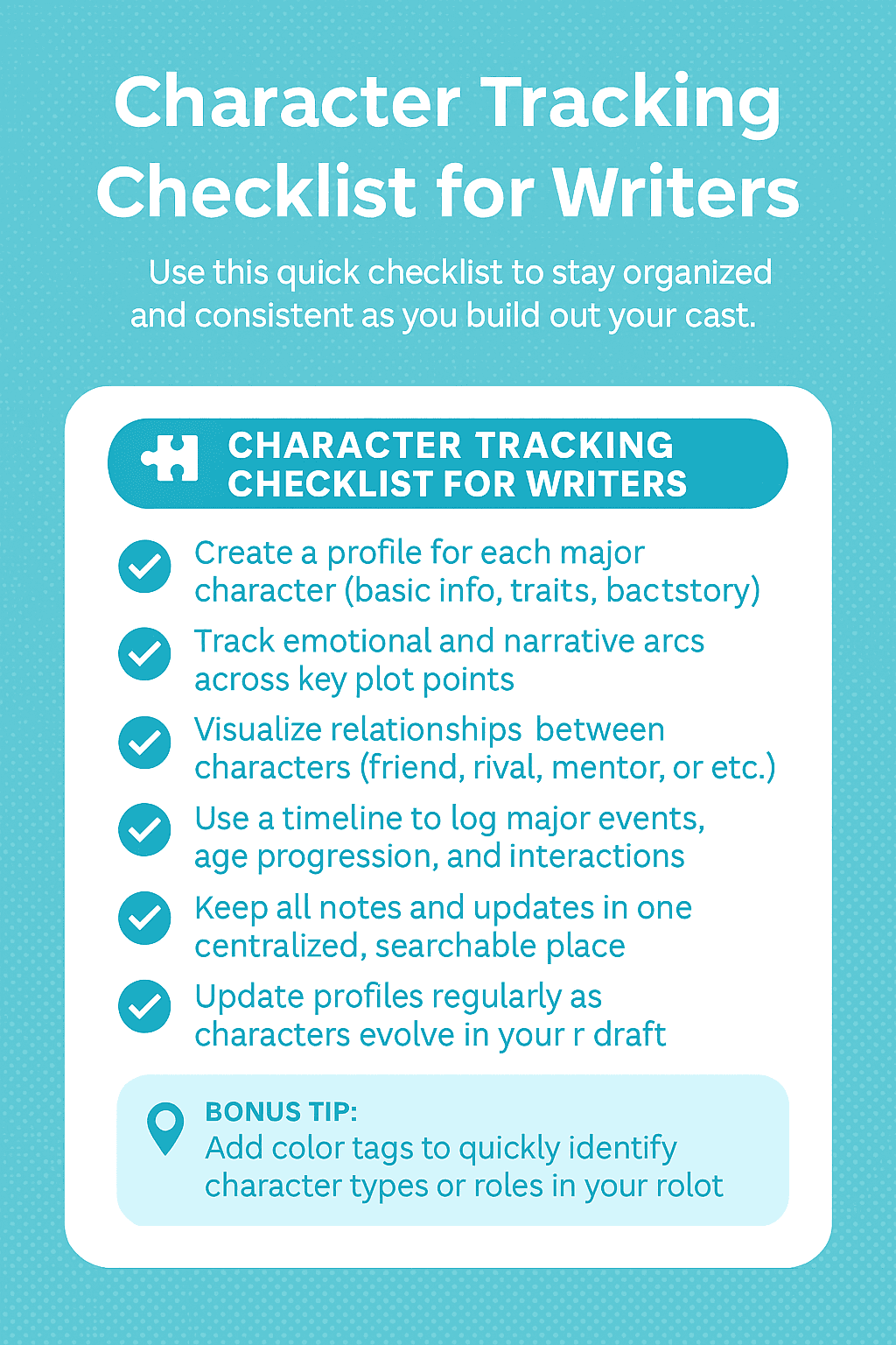 How To Organize All Your Characters in Writing And Never Lose Track ...